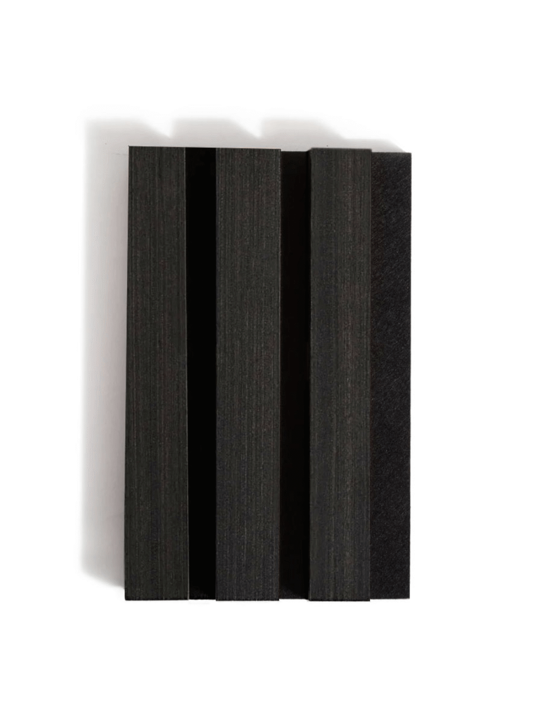Sample - Slatted panel Lines Mini, Oak Black - from ScandiWall