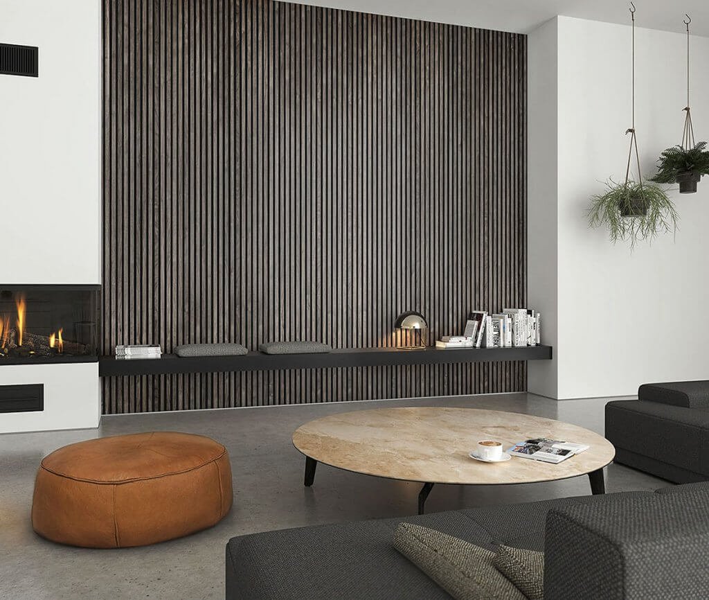 Sample - Slatted panel Lines, Oak Gray - from ScandiWall