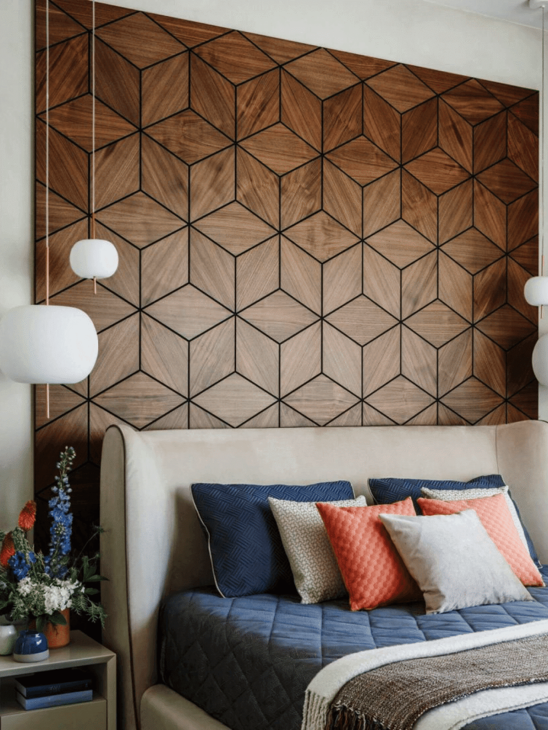 Rhombus wooden tiles - Oak Brown